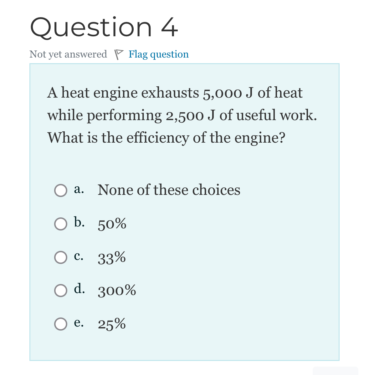 Solved Question 4Not yet answeredFlag questionA heat engine | Chegg.com