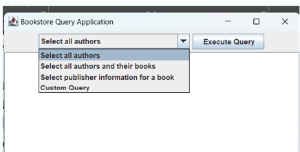 Solved Define a complete query application for the books | Chegg.com
