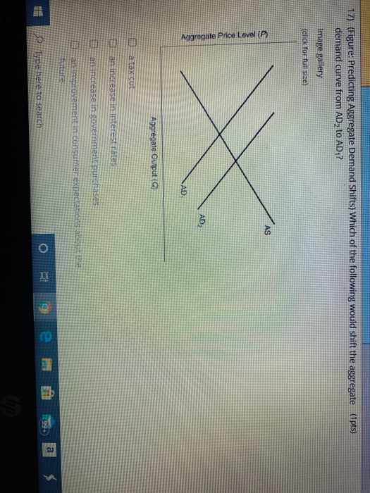 Solved 17) (Figure: Predicting Aggregate Demand Shifts) | Chegg.com