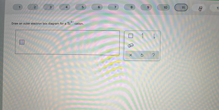 Solved Draw an outer electron box diagram for a Tc cation.A | Chegg.com
