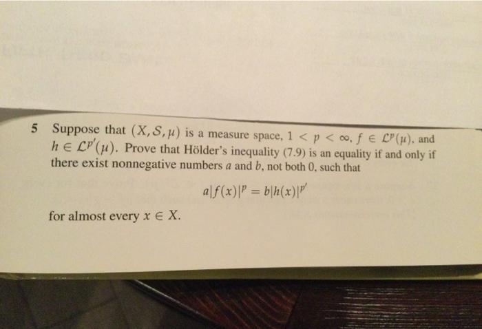 Solved Suppose that (X,S,μ) is a measure space, 1 | Chegg.com