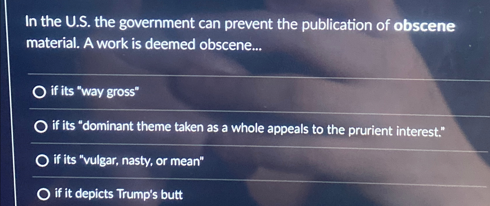 Solved In the U.S. ﻿the government can prevent the | Chegg.com