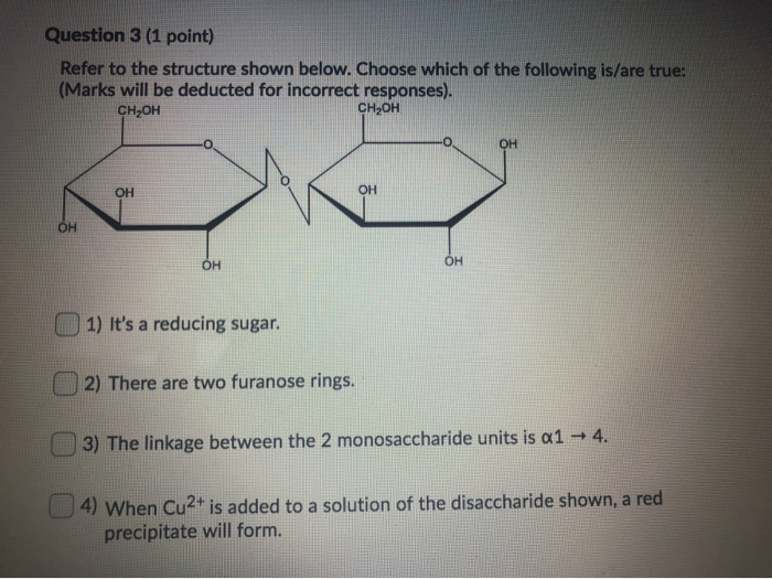 Solved Question 3 (1 point) Refer to the structure shown | Chegg.com Solved Question 3 (1 point) Refer to the structure shown | Chegg.com