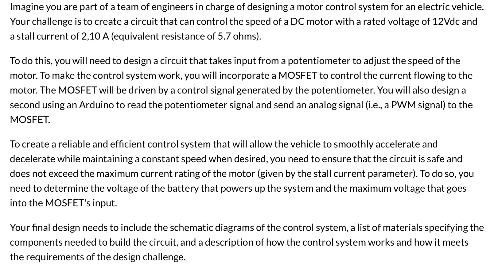 Solved Imagine you are part of a team of engineers in charge | Chegg.com