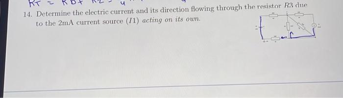 ~ 14. Determine the electric current and its | Chegg.com