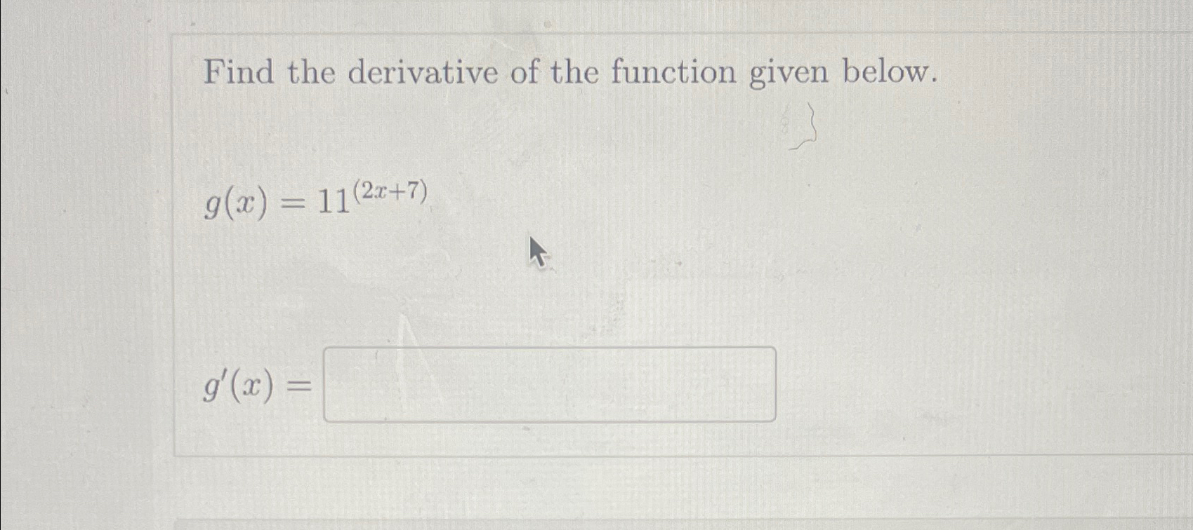 Solved Find the derivative of the function given | Chegg.com