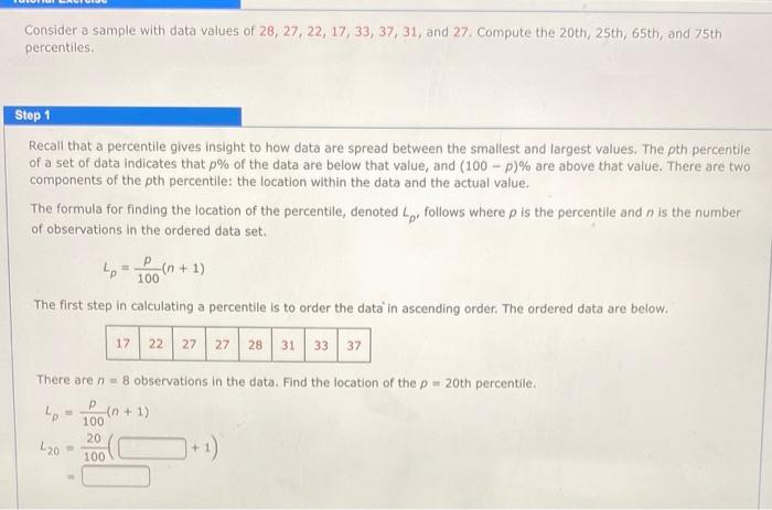 Solved Consider a sample with data values of 28, 27, 22, 17, | Chegg.com