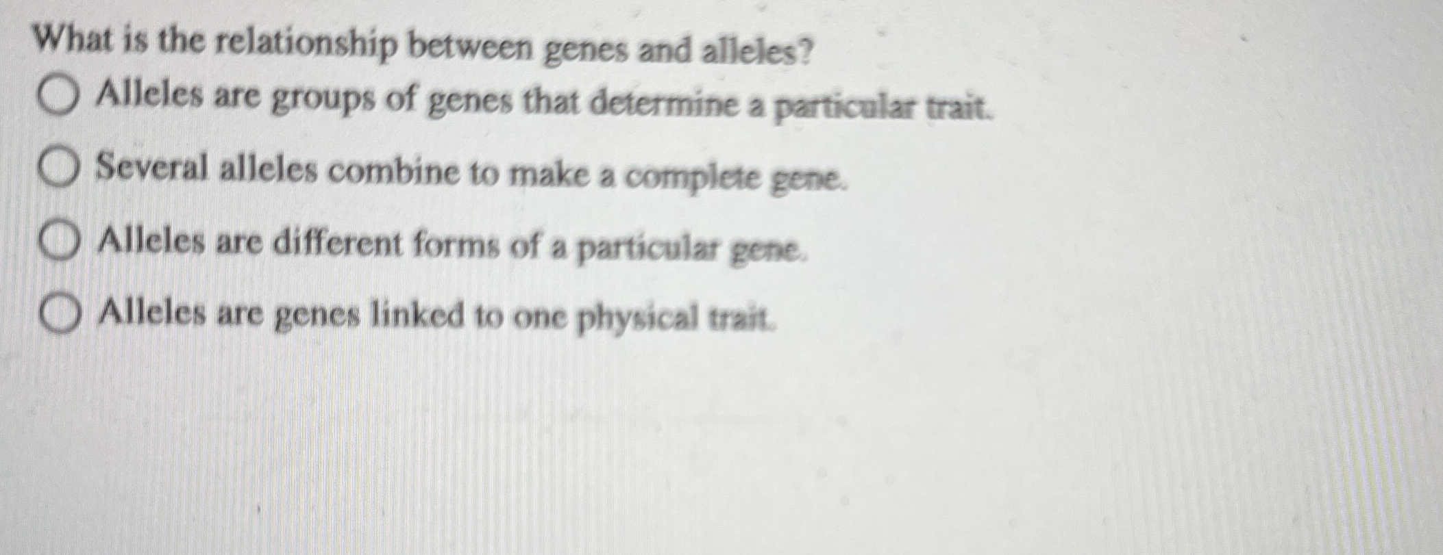 What is the relationship between genes and | Chegg.com