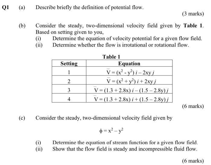 Solved FLUID MECHANICS There are 4 sets for question1-b | Chegg.com