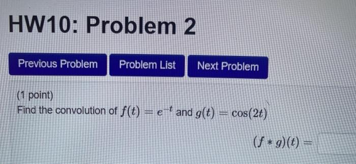 Solved HW10: Problem 2 Previous Problem Problem List Next | Chegg.com