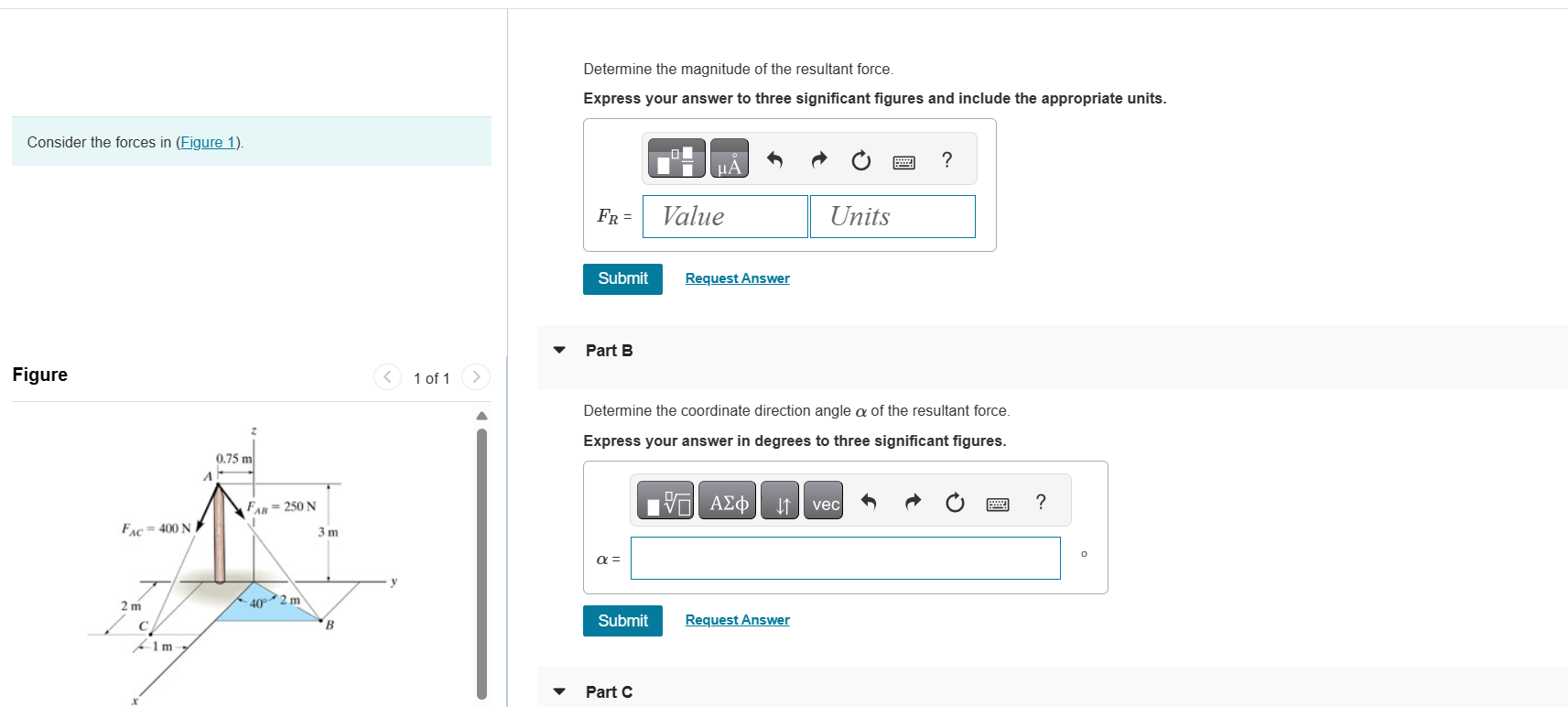 Solved Determine the magnitude of the resultant | Chegg.com