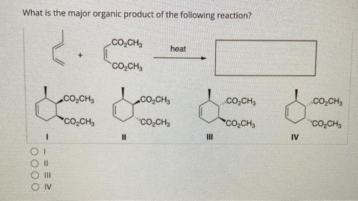 Solved What is the major organic product of the following | Chegg.com