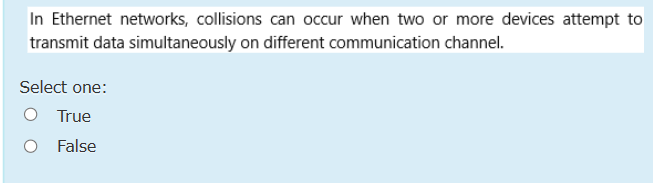 Solved In Ethernet networks, collisions can occur when two | Chegg.com