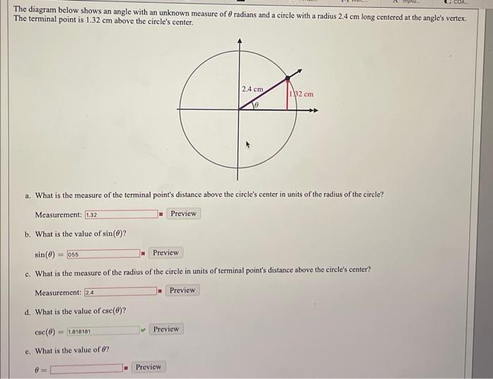 Solved The Diagram Below Shows An Angle With An Unknown