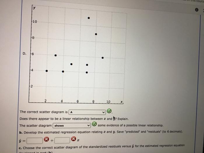 Solved Consider the following data for two variables, I and | Chegg.com