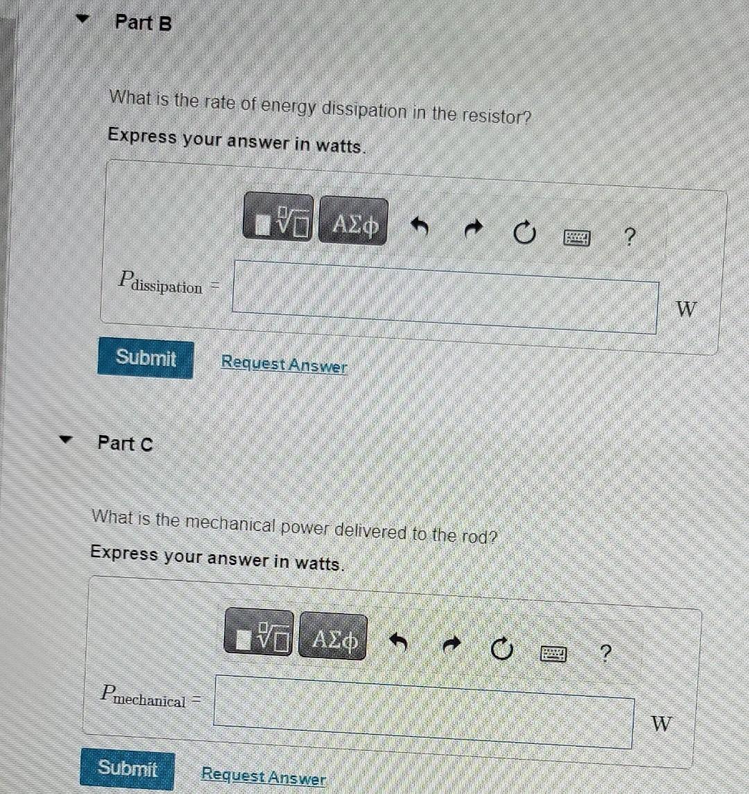 Solved (Figure 1) shows a zero-resistance rod sliding to the | Chegg.com