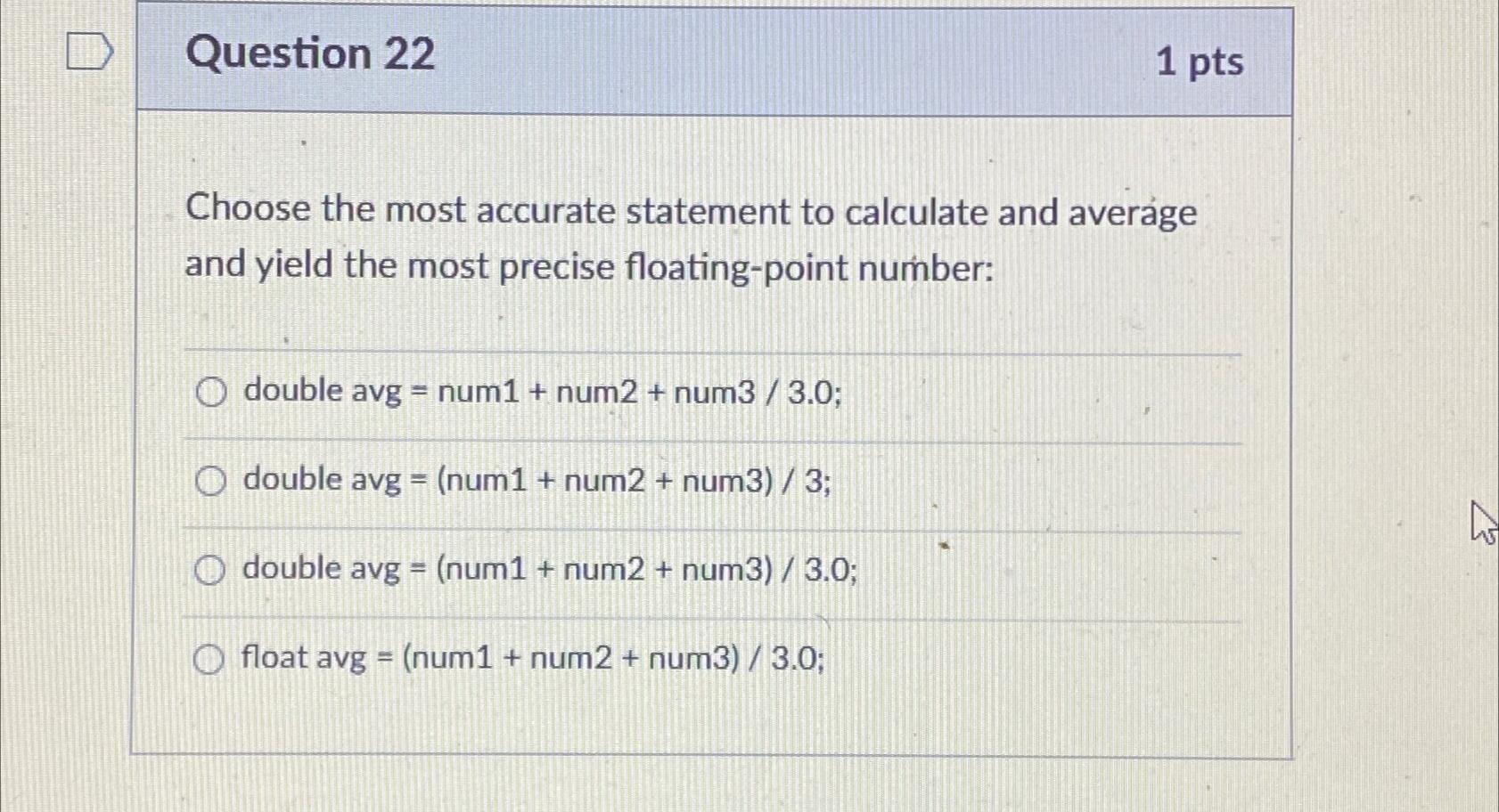 Solved Question 221ptsChoose the most accurate statement to | Chegg.com