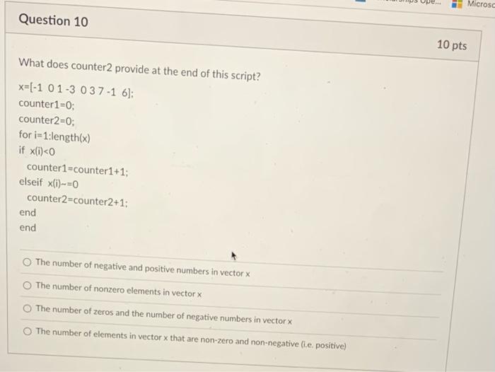 Solved Question 6 10 pts What does the following script do? | Chegg.com