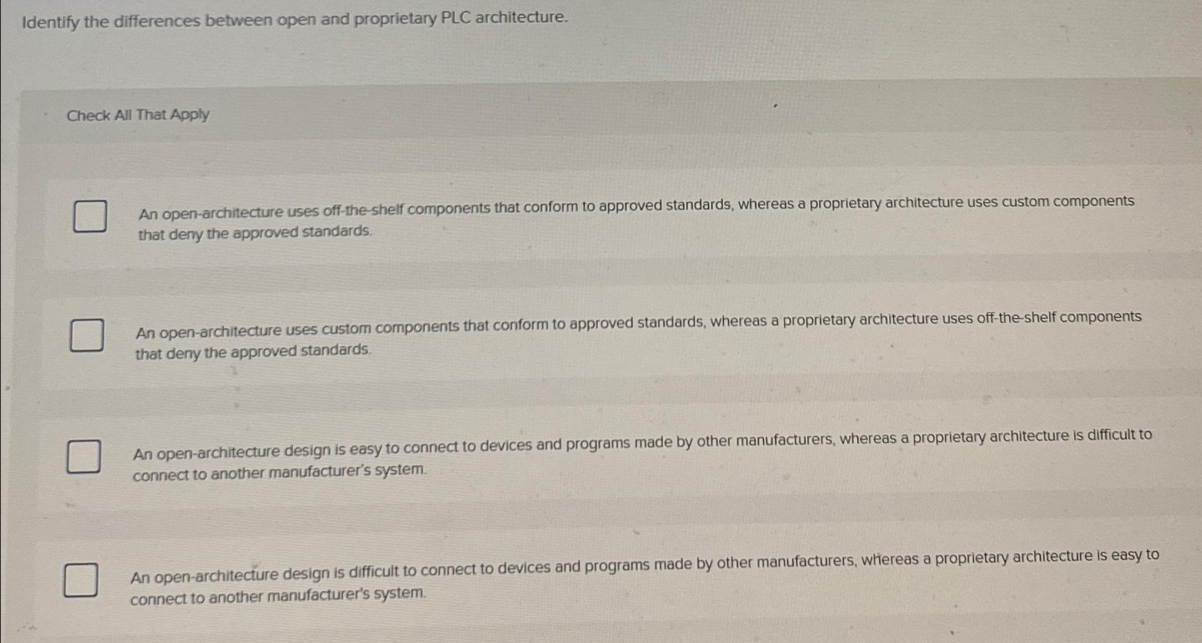 Solved Identify the differences between open and proprietary | Chegg.com