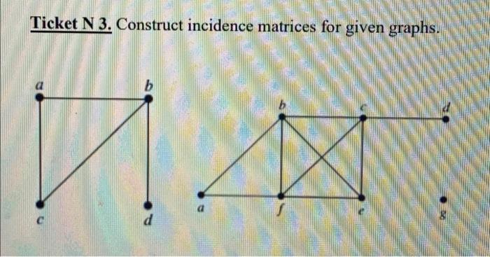 Solved Discrete mathematics. Need to construct incidence | Chegg.com