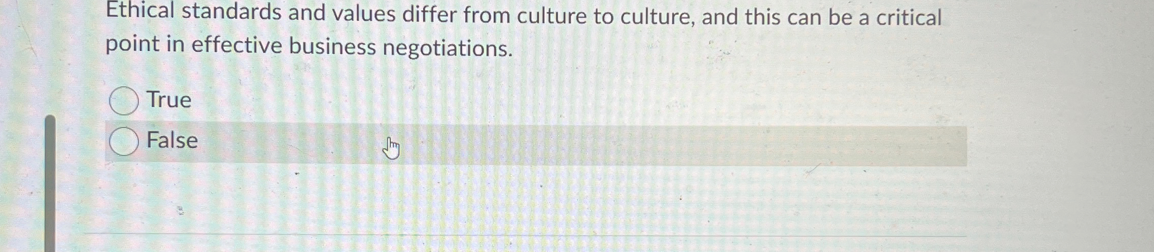 Solved Ethical standards and values differ from culture to | Chegg.com