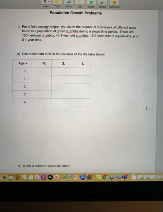 Solved T Text Insert Table Chart Shape Media Comment | Chegg.com