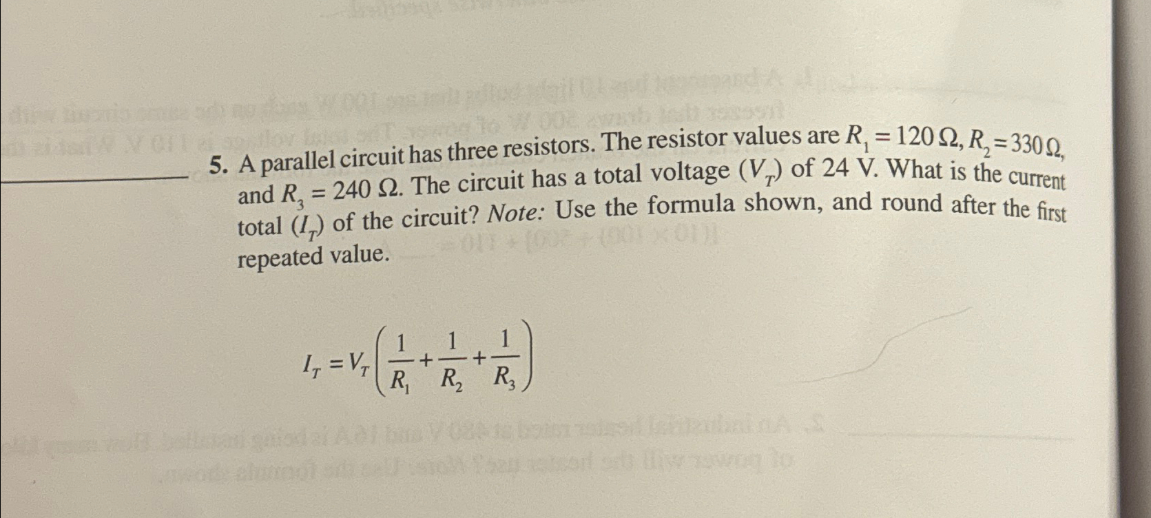 Solved A parallel circuit has three resistors. The resistor | Chegg.com