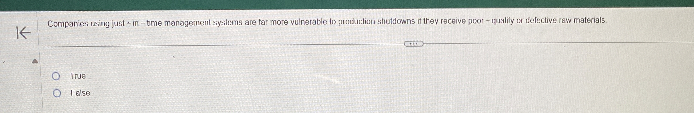 Solved Companies using just - ﻿in - ﻿time management systems | Chegg.com
