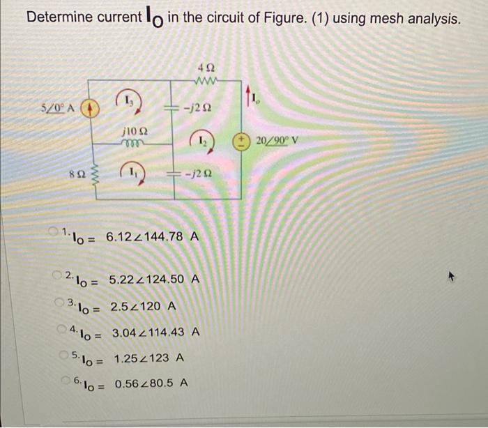 Solved Determine current IO in the circuit of Figure. (1) | Chegg.com