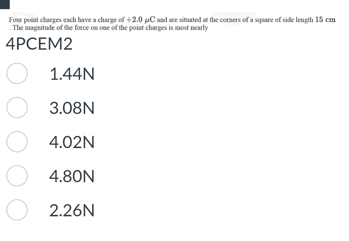 Solved our point charges each have a charge of +2.0μC ﻿and | Chegg.com