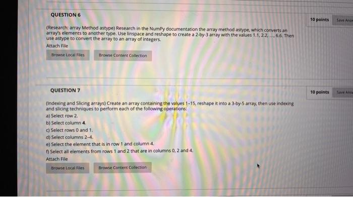 Solved Research Array Method Astype Research In The Numpy 