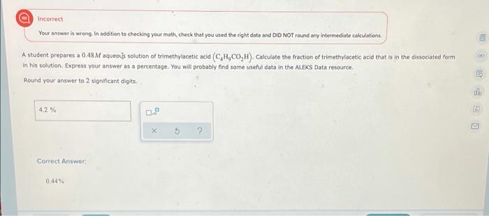 Solved Incorrect Your answer is wrong. In addition to | Chegg.com