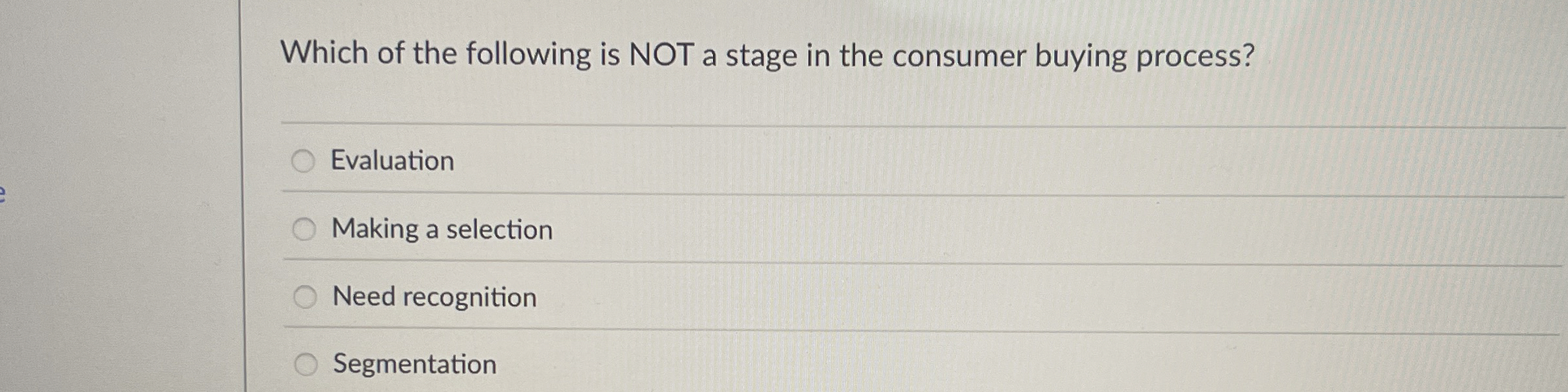 Solved Which of the following is NOT a stage in the consumer | Chegg.com