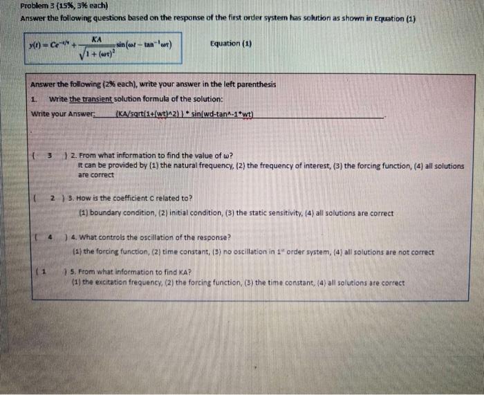 Solved Problem 3 (15X, 3\% each) Answer the following | Chegg.com