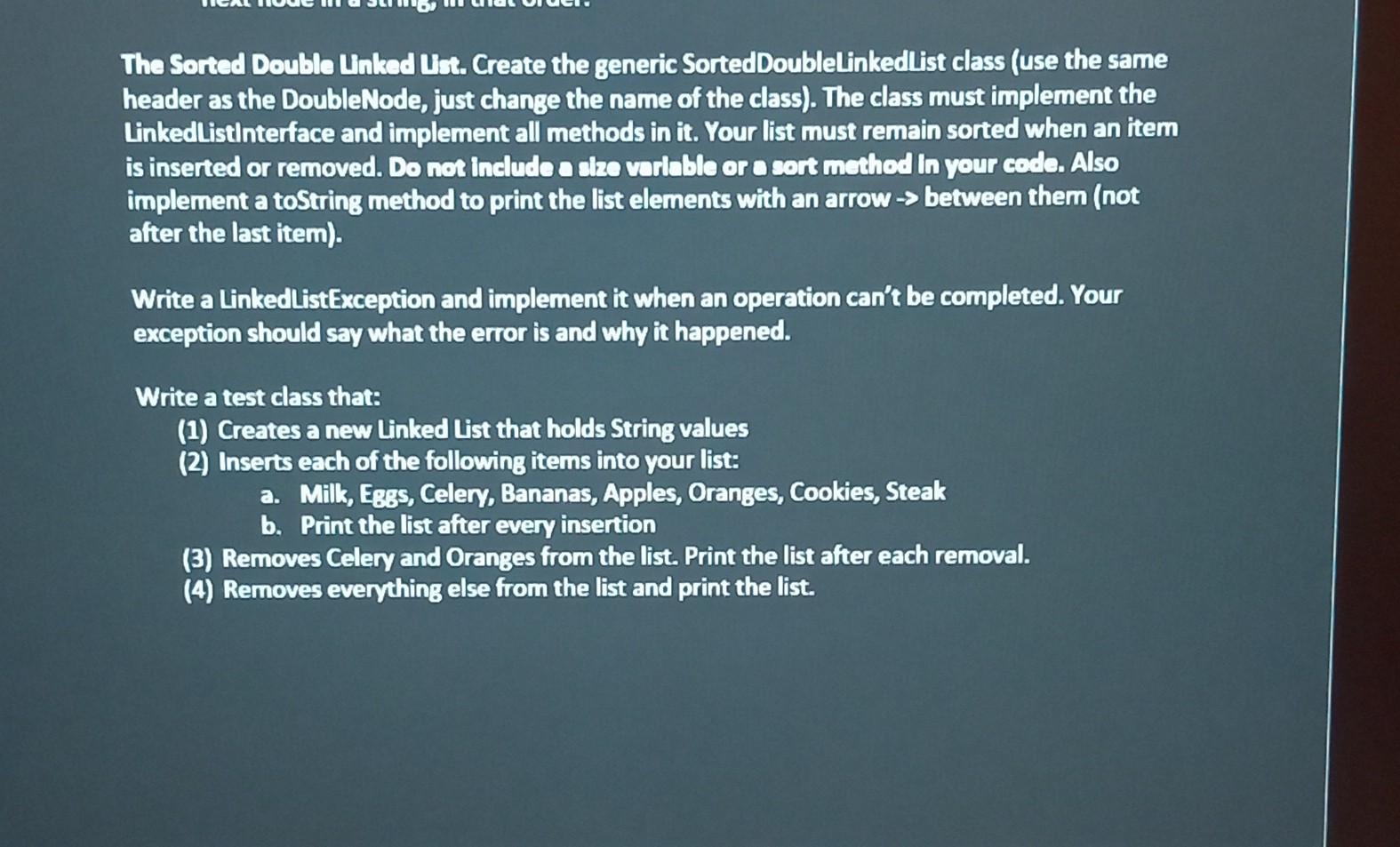 Solved (1) Which of the following Linked List operations | Chegg.com