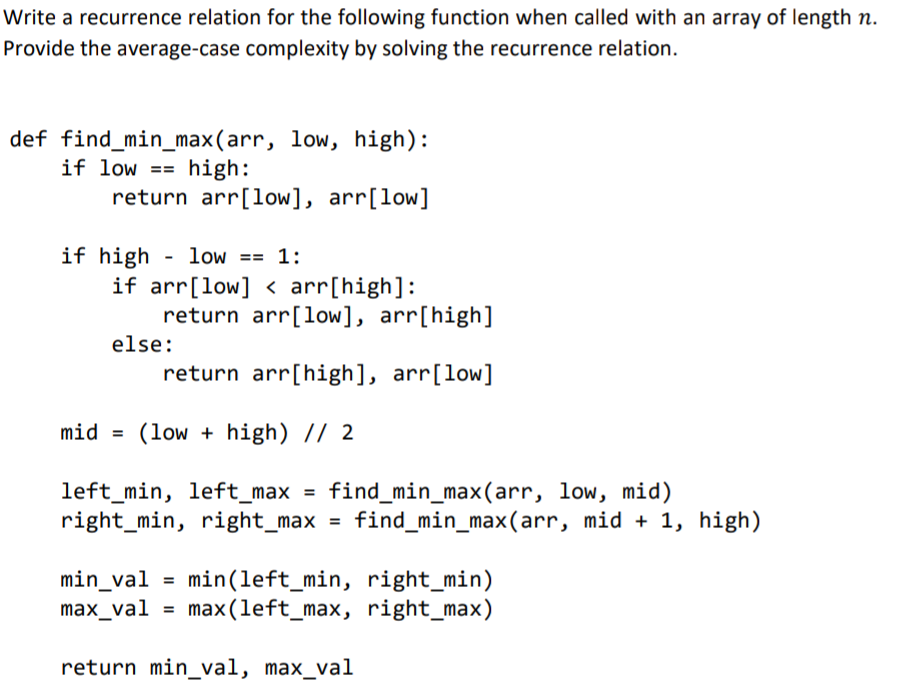 Solved /rite a recurrence relation for the following | Chegg.com
