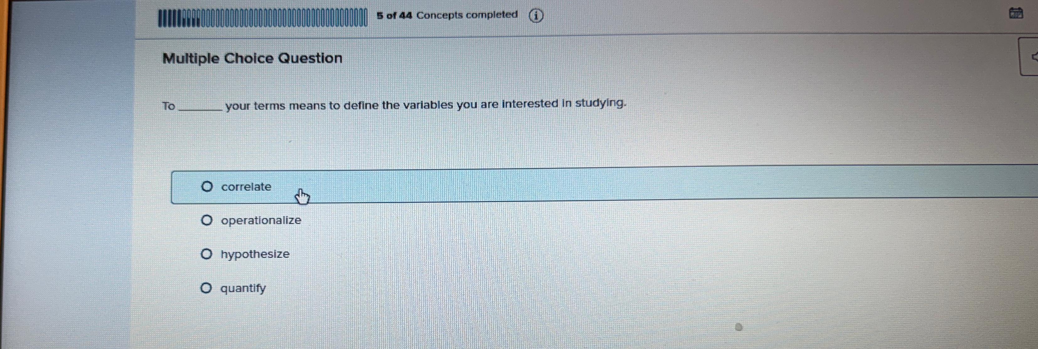 Solved Multiple Choice QuestionTo your terms means to define | Chegg.com