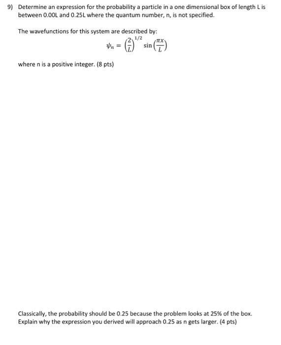 Solved 9) Determine an expression for the probability a | Chegg.com