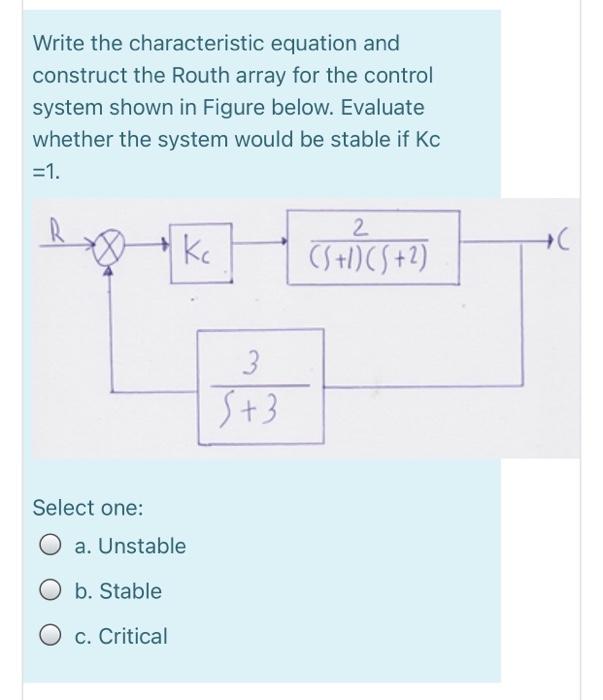 Solved Write the characteristic equation and construct the | Chegg.com