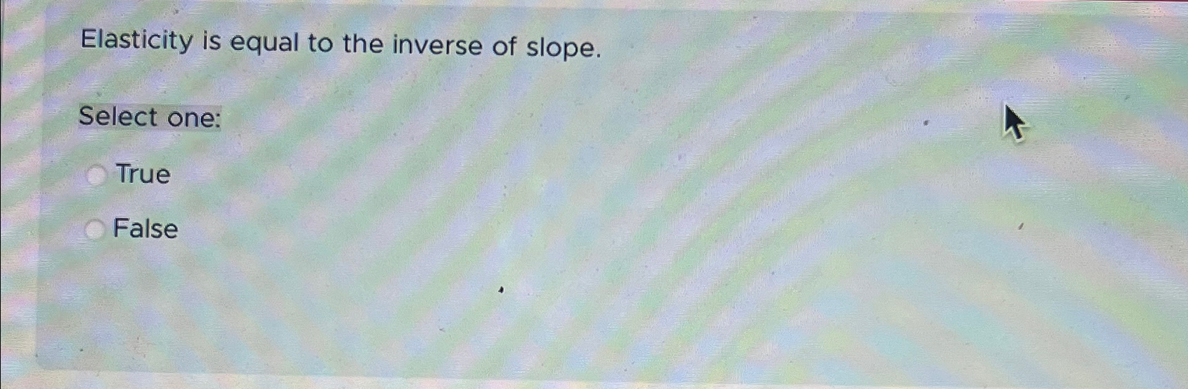 Solved Elasticity is equal to the inverse of slope.Select | Chegg.com