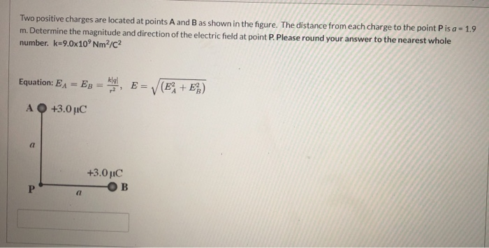 Solved Two positive charges are located at points A and B as | Chegg.com