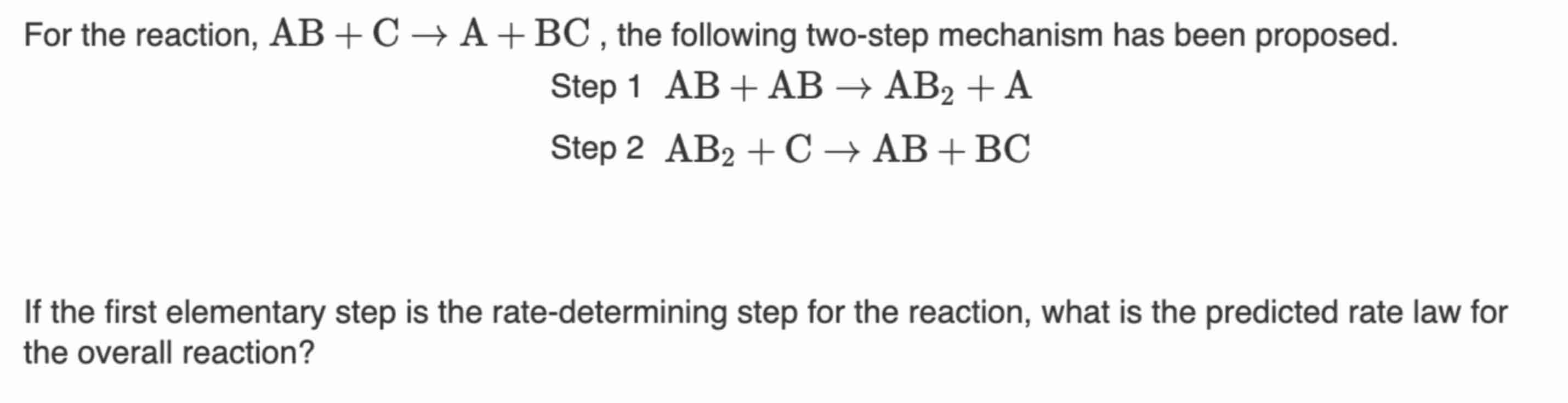 If The First Elementary Step Is The Rate Determining