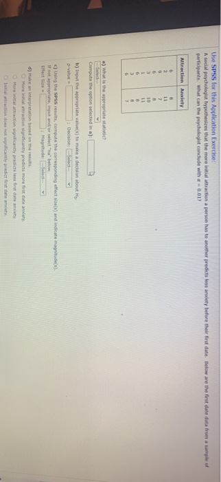 Solved Use SPSS for this Application Exercise: A social | Chegg.com