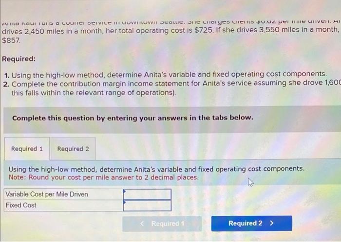 Solved E5-20 (Algo) Estimating Cost Behavior Using High-Low | Chegg.com