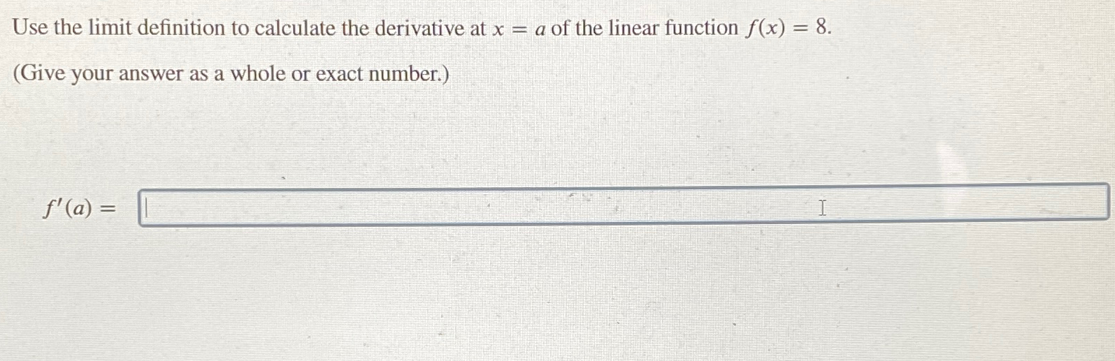 Solved Use the limit definition to calculate the derivative | Chegg.com