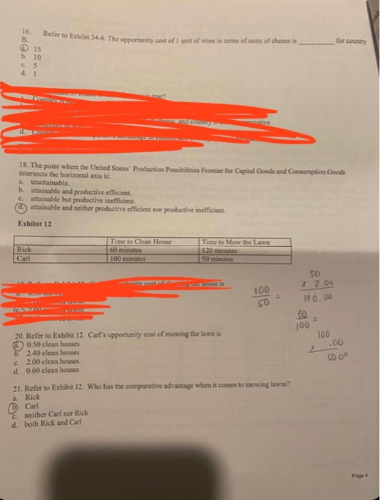 Solved 16. Refer to Exhibit 34-6. The opportunity.com B it | Chegg.com