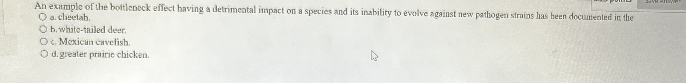 High Quality SOLUTION An example of the bottleneck effect having a | Chegg.com