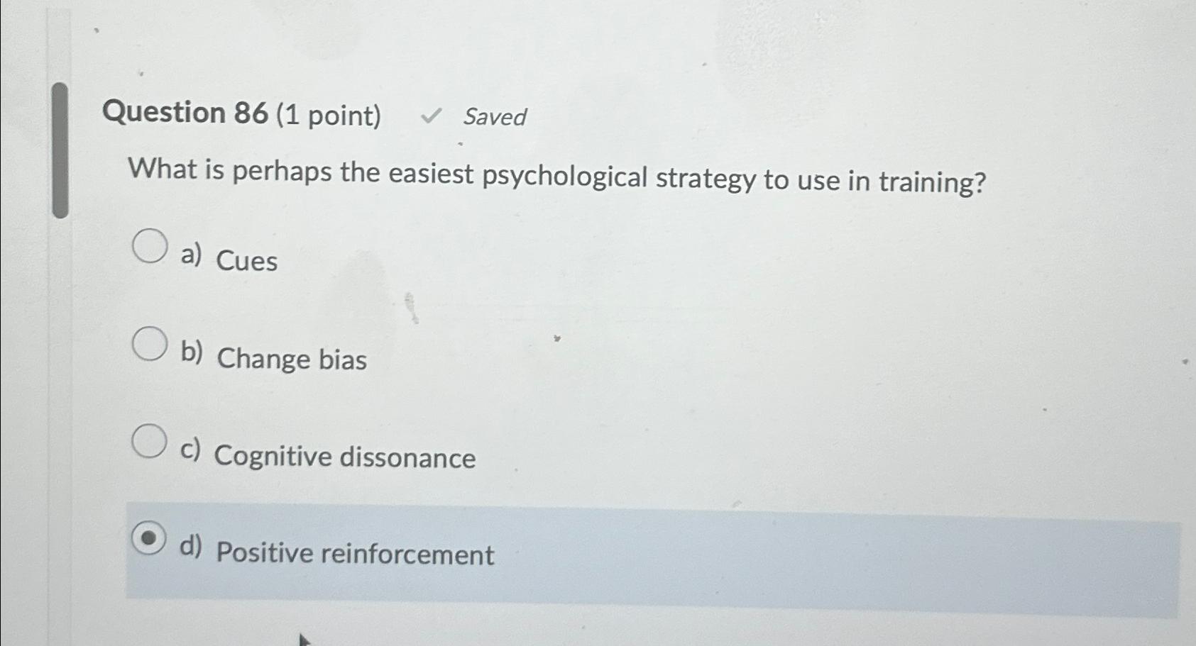 Solved Question 86 (1 ﻿point) ﻿SavedWhat is perhaps the | Chegg.com