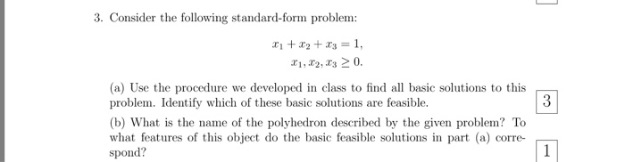 Solved 3. Consider the following standard-form problem:x1 + | Chegg.com