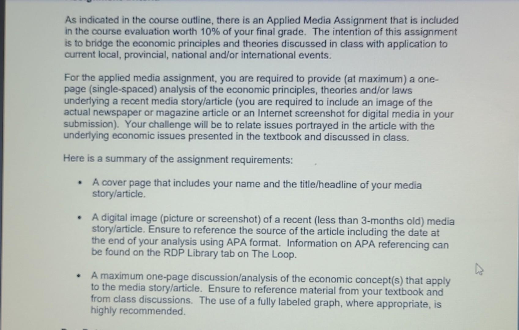 As indicated in the course outline, there is an | Chegg.com